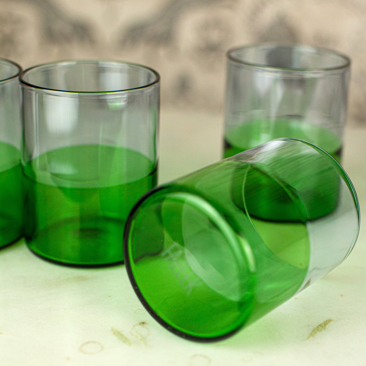 Fazeek Two Tone Lilac and Green Glasses, Set of 4 – fleurdetroit