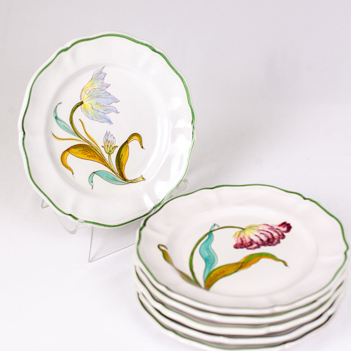 Italian Handpainted Tulip Plates – fleurdetroit